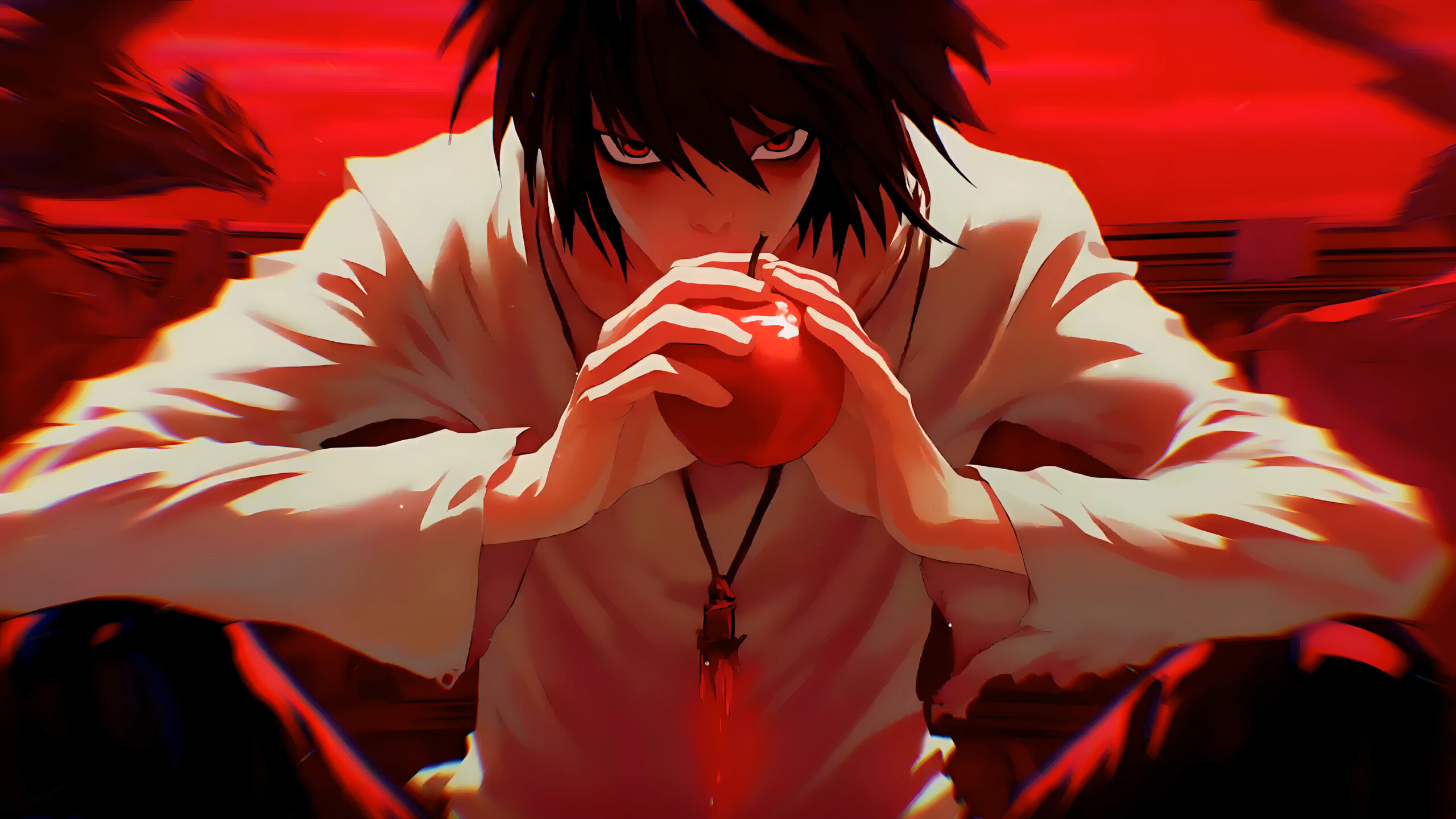 L from Death Note Eating Apple 🍎 | 4K Live Wallpaper + Screensaver ...