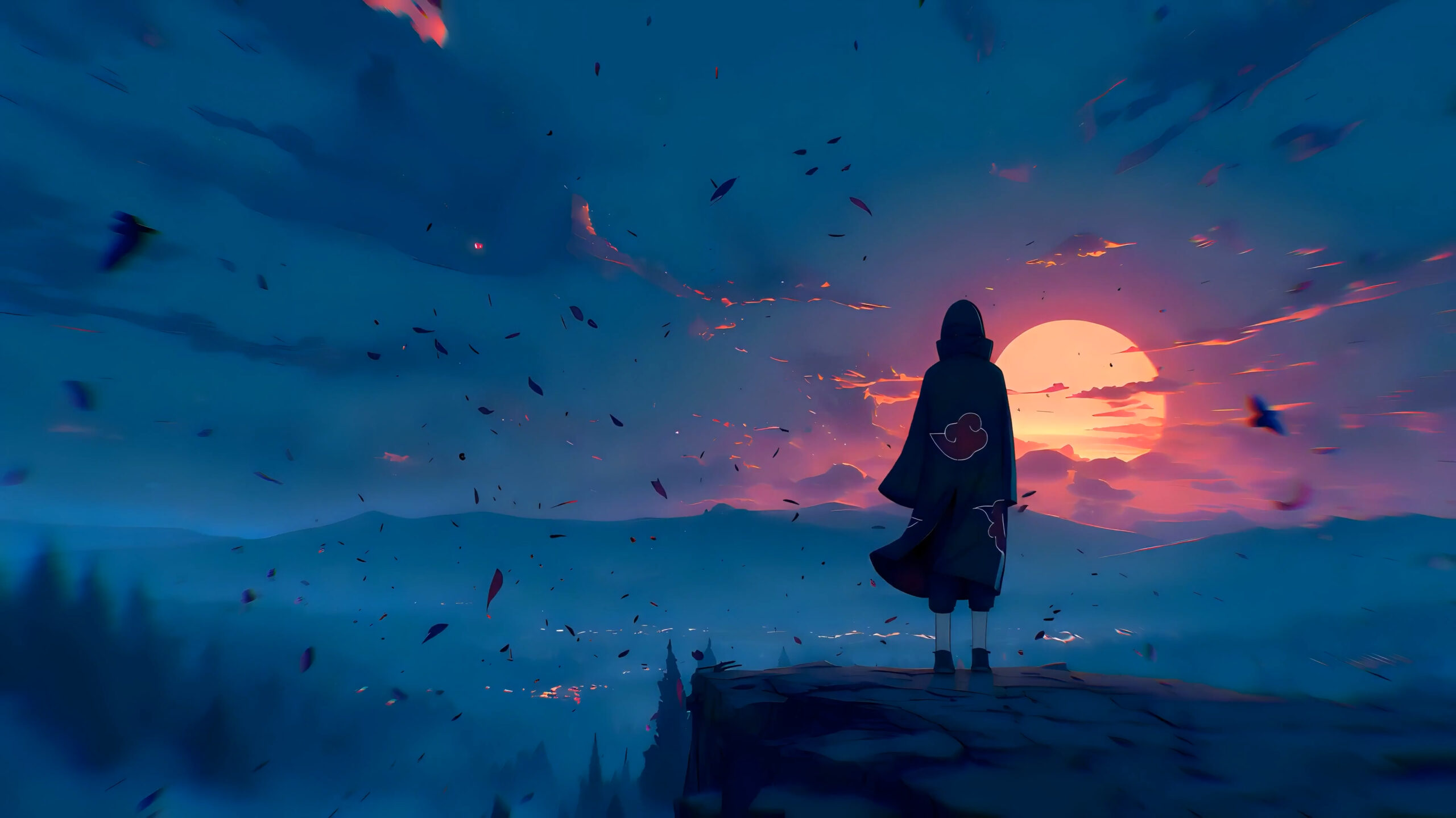 Itachi Uchiha Sunset View 4K Live Wallpaper | Epic Akatsuki Screensaver ...