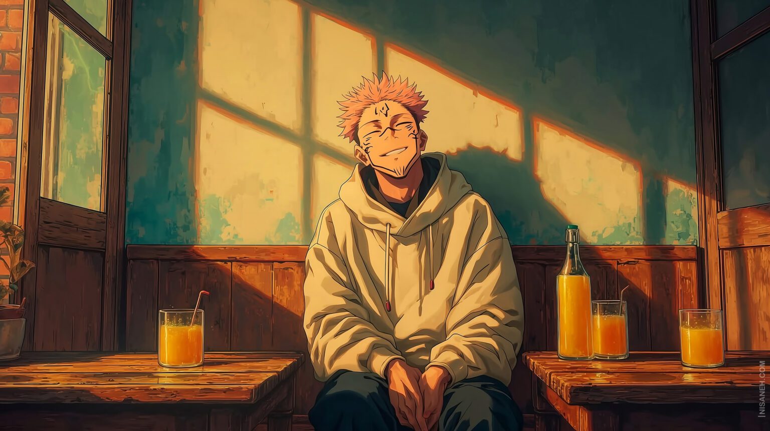 Yuji Itadori Café Moment – Jujutsu Kaisen 4K Wallpaper - Gaming Live ...
