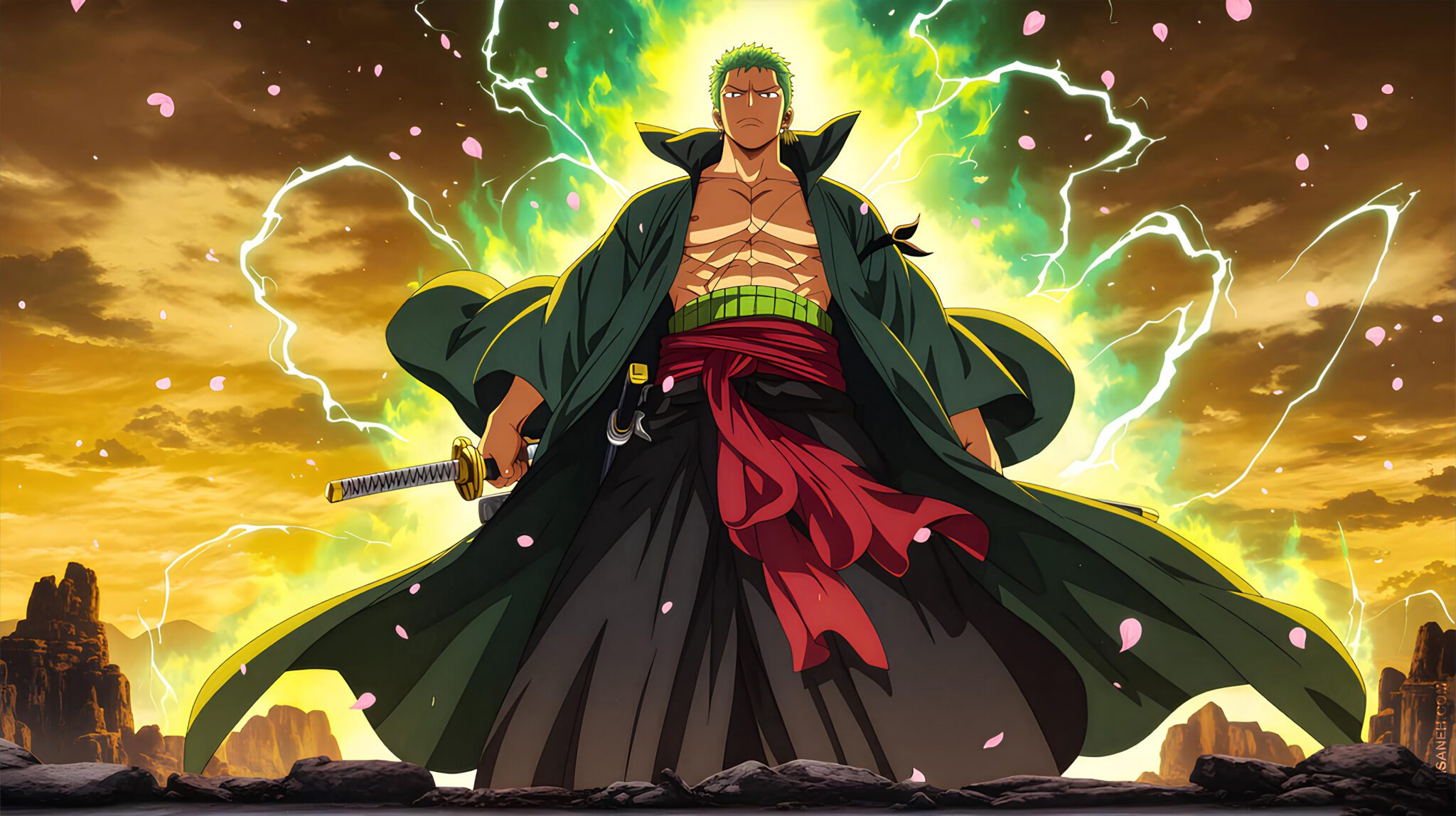 Zoro King’s Aura – 4K Anime Wallpaper - Gaming Live Wallpaper